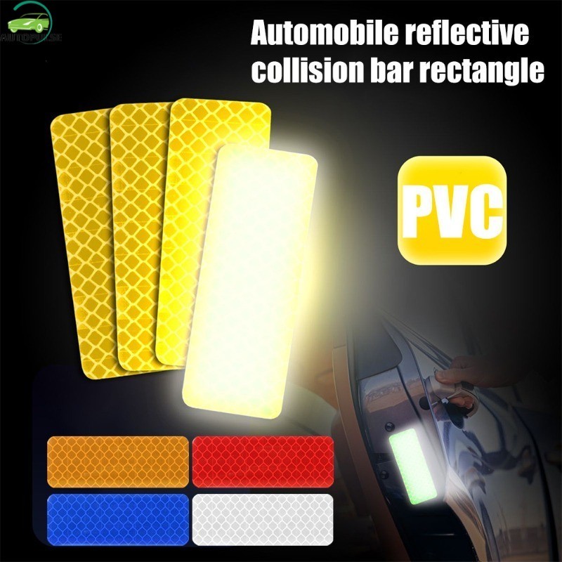 10 ชิ้นสี่เหลี่ยมผืนผ้ารถแถบสะท้อนแสง - Auto Night Anti-collision สติก ...