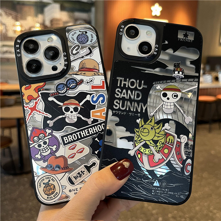 เคสไอโฟน 16/15/14/13/12/11 Pro max Cartoon One Piece Mirror Compatible Case iPhone 11,12,13,14 ...