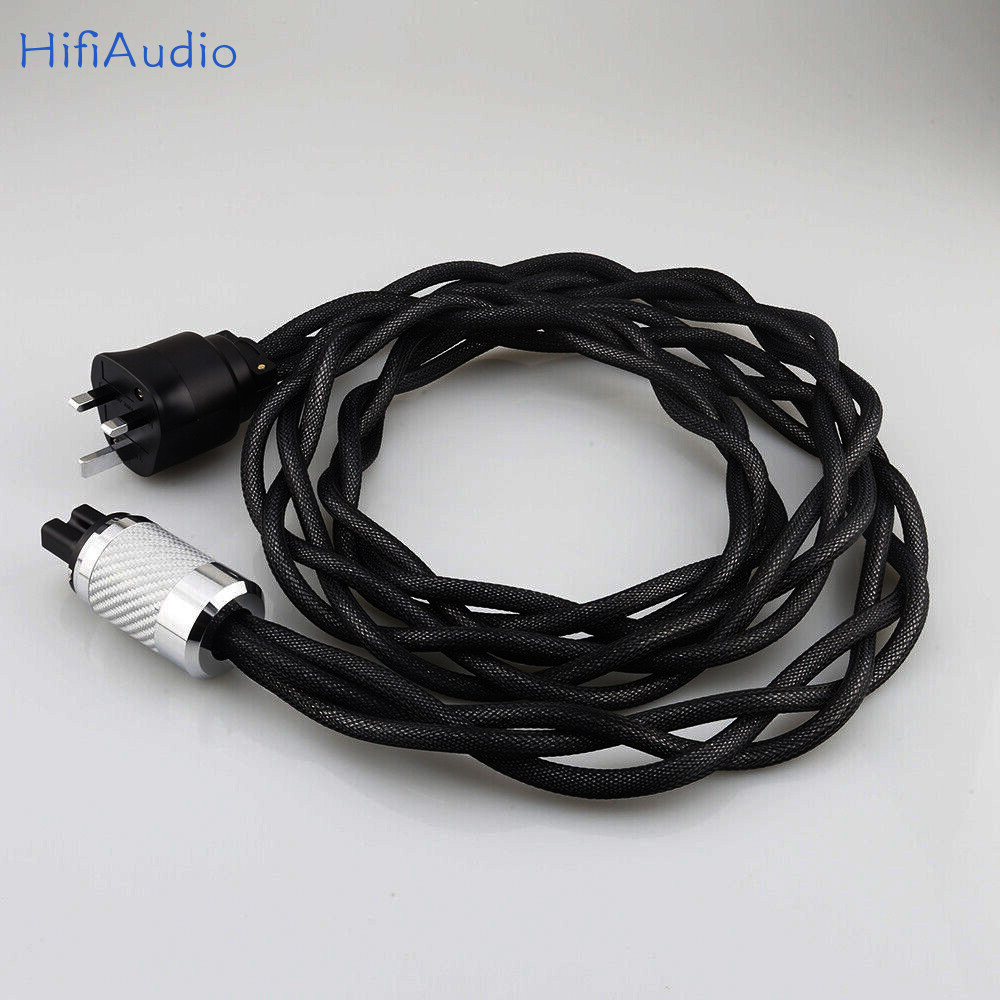 Uk Power Cable สายไฟ AC สาย HiFi Audio Power Cable ชุบเงิน 8N OCC สายไฟ ...