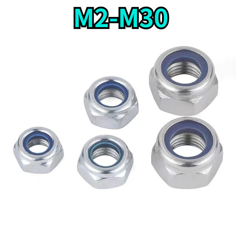 [XJK ] 304 สแตนเลส Anti-Locking Self-Locking Nut หกเหลี ่ ยม Fine Thread Anti-Thread Nut Anti ...