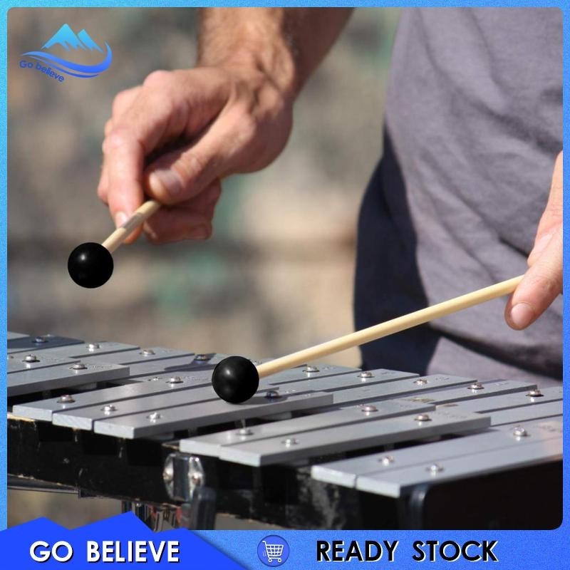[Highlife1 ] 1 คู ่ Marimba Mallets Xylophone Sticks w/ หัวยางสําหรับเล ...