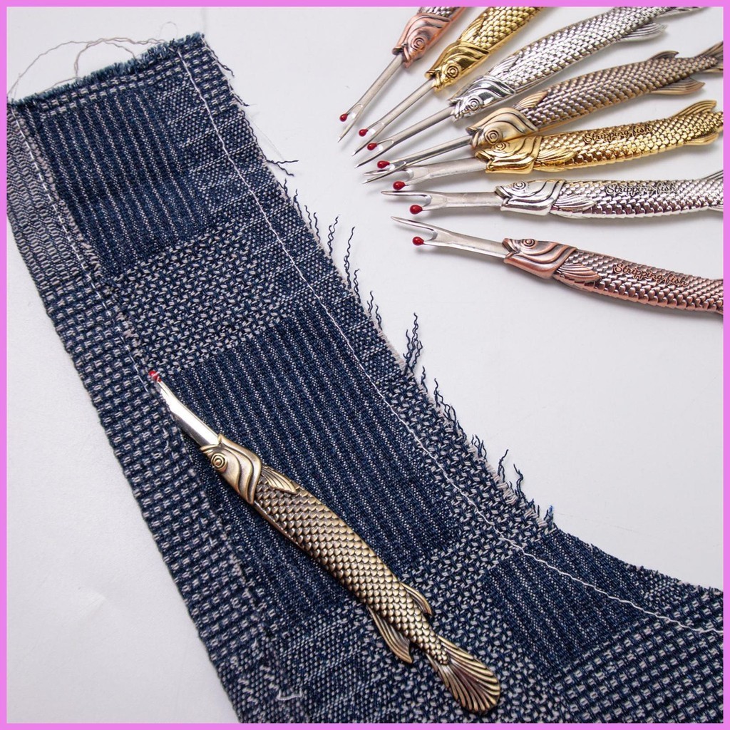 Vintage Seam Ripper Thread Ripper Retro Fish Shape Seam Ripper โลหะและ ...