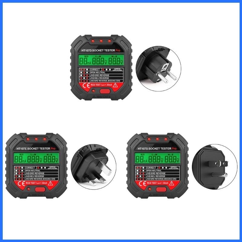 Con Digital Outlet Tester เครื่องตรวจสอบปัญหาไฟฟ้า การทดสอบแรงดันไฟฟ้า ...