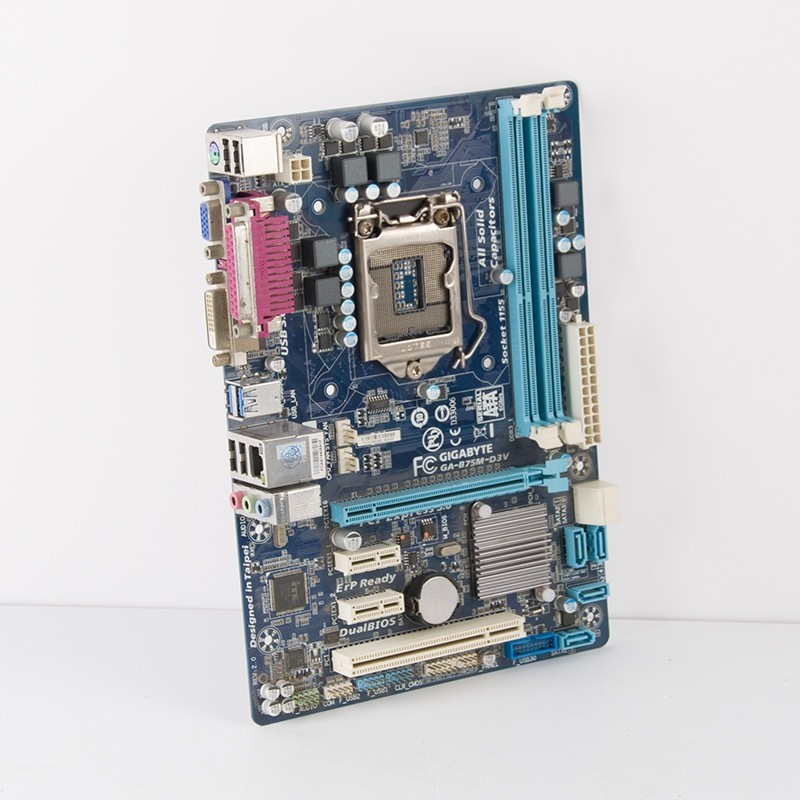 เมนบอร์ด Asus Giga Intel B75 เมนบอร์ดคอมพิวเตอร์ที่ใช้แล้ว LGA 1155 การ ...