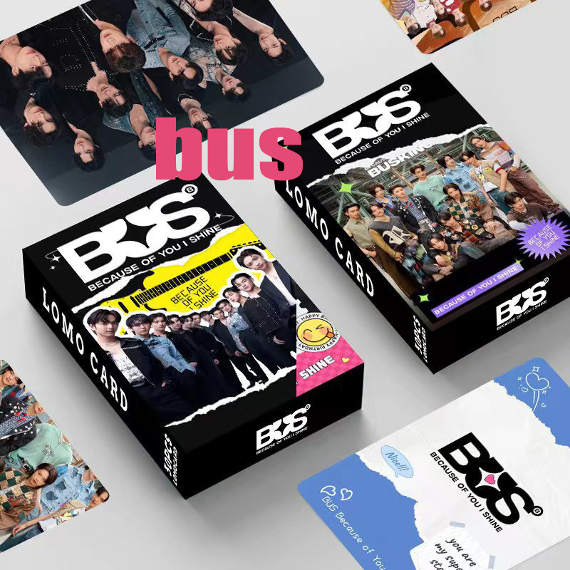 Lomo Card BUS 2024 ไทยยอดนิยมกลุ่มไอดอลชาย BUS Photocards การ์ดสองด้าน ...