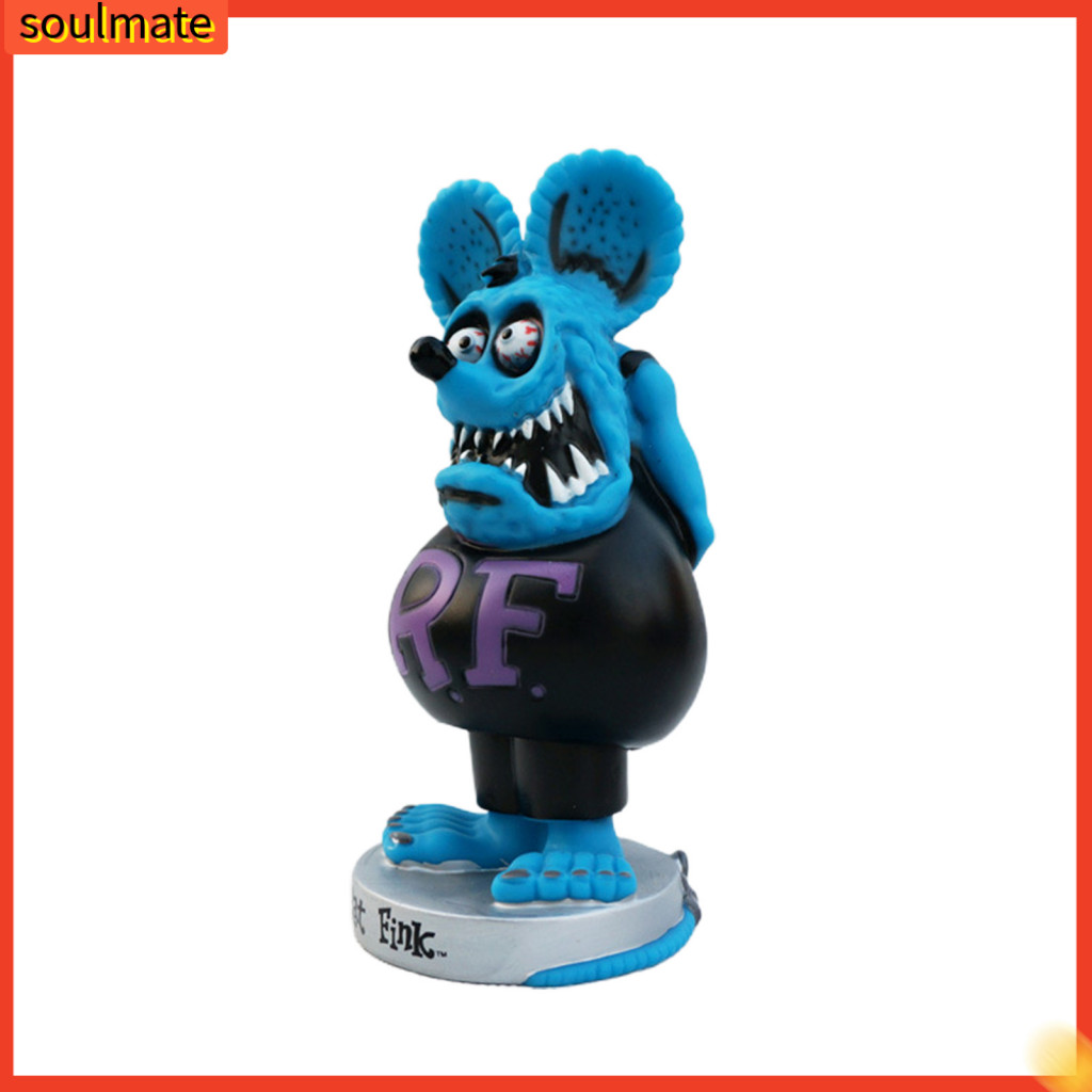 โซลเมท| โมเดลของเล่น Rat Fink Design Decorative PVC Head Crazy Mouse ...