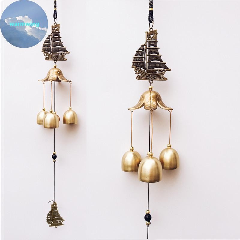 Warmwing 1 PC กระดิ่งลมโบราณทองแดง Yard สวนกลางแจ้ง Living ตกแต่งโลหะลมตีระฆังกลางแจ้งจีน ...