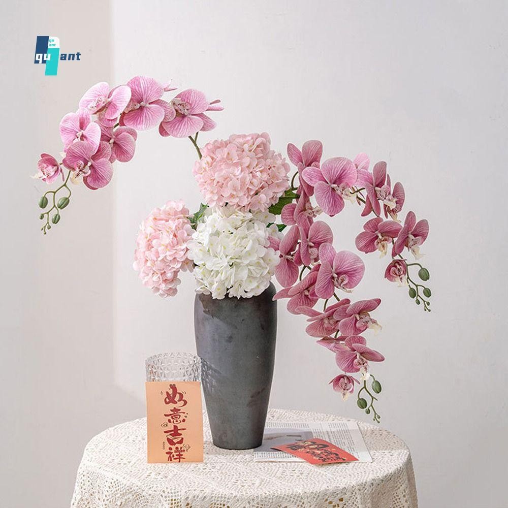 Quantumsky สาขาฟาแลนนอปซิสประดิษฐ์, 9 หัวสัมผัสจริงประดิษฐ์ผีเสื้อกล้วยไม้ดอกไม้, แจกัน DIY ตก ...