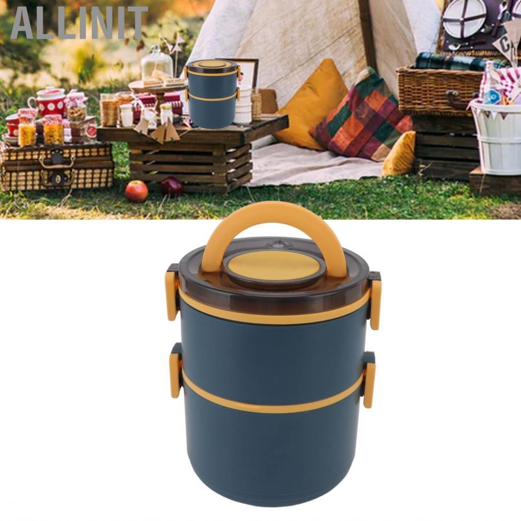 Allinit Oppwong Thermal Lunch Hunch Box 1600 มล. สแตนเลสสแตนเลสซ้อนกัน ...