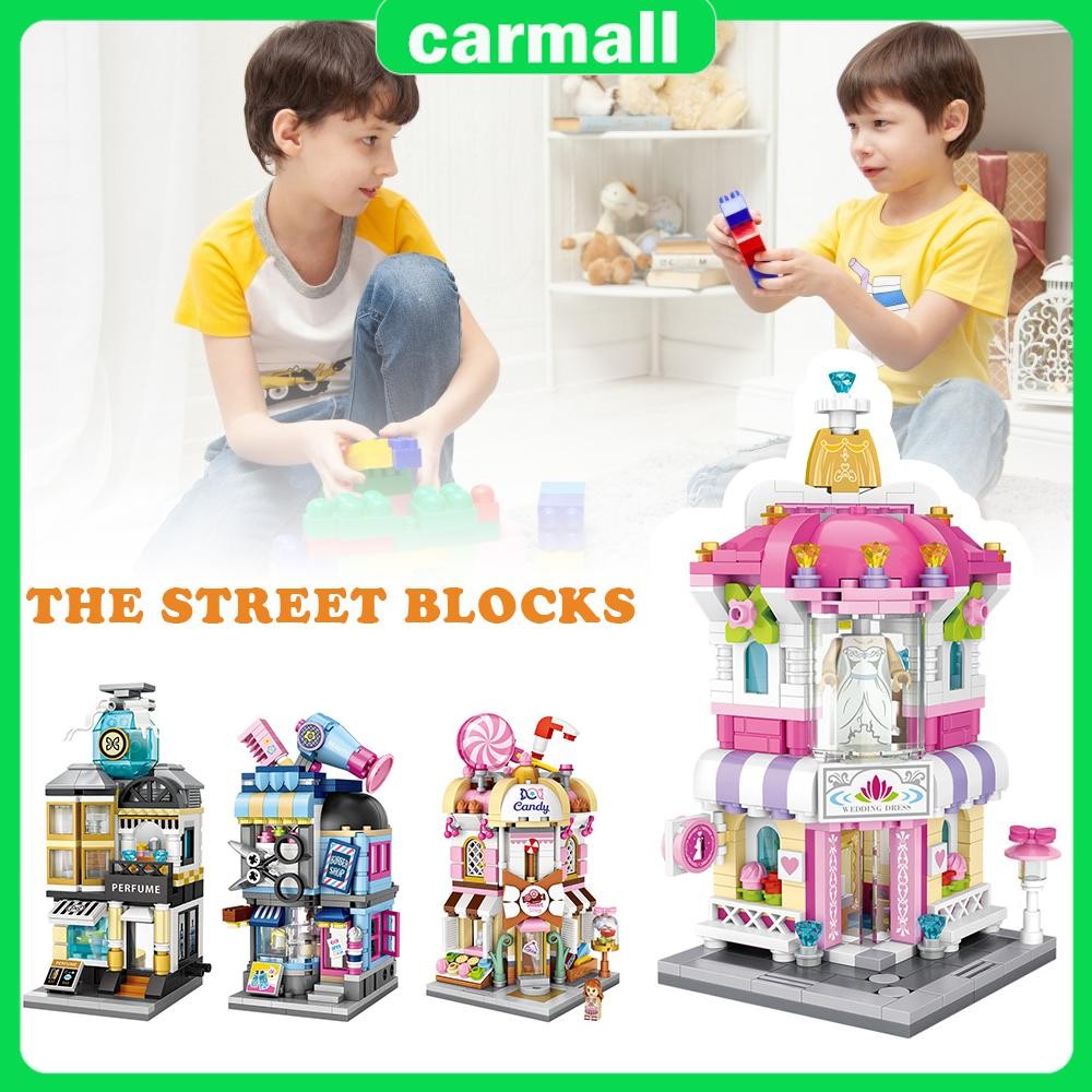 Diy Mini City Street View Building Blocks การศึกษาประกอบของเล่นเด็ก ...