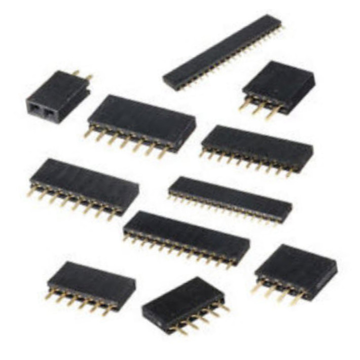 (10ชิ้น) 2-40 Pin Header Single Row Pin FeMale Header 2.54mm H= 8mm | Shopee Thailand