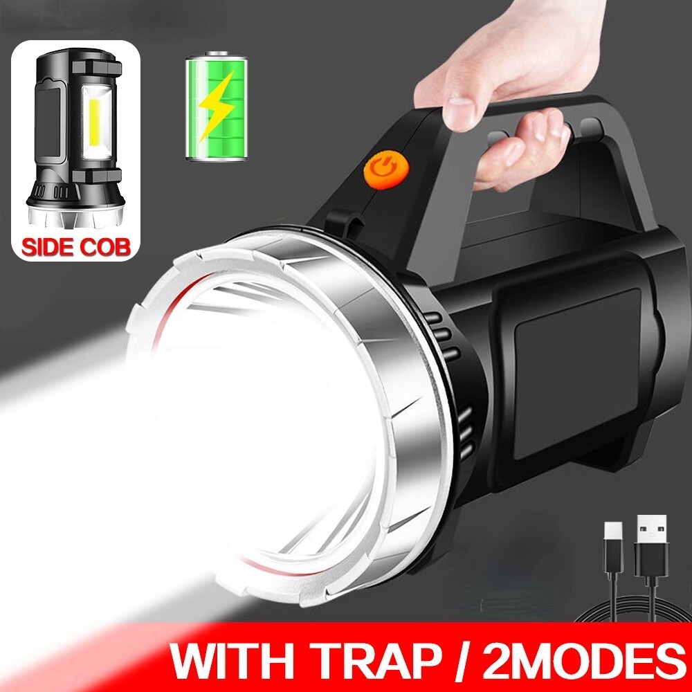 Long range search light rechargeable torch light super bright touch ...