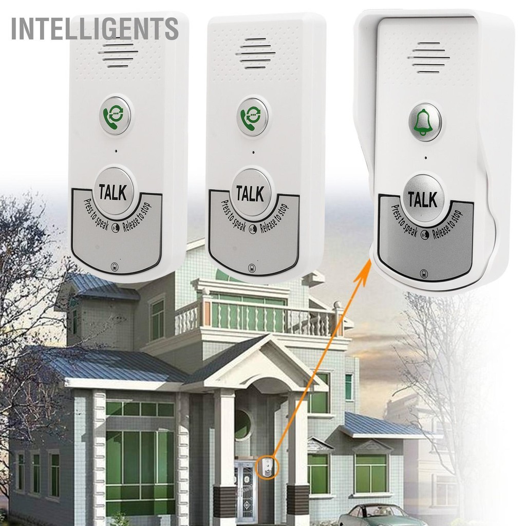 IntelligentS Wireless Intercom Doorbells ชิปที่ยอดเยี่ยม 1000 M สีขาว ...