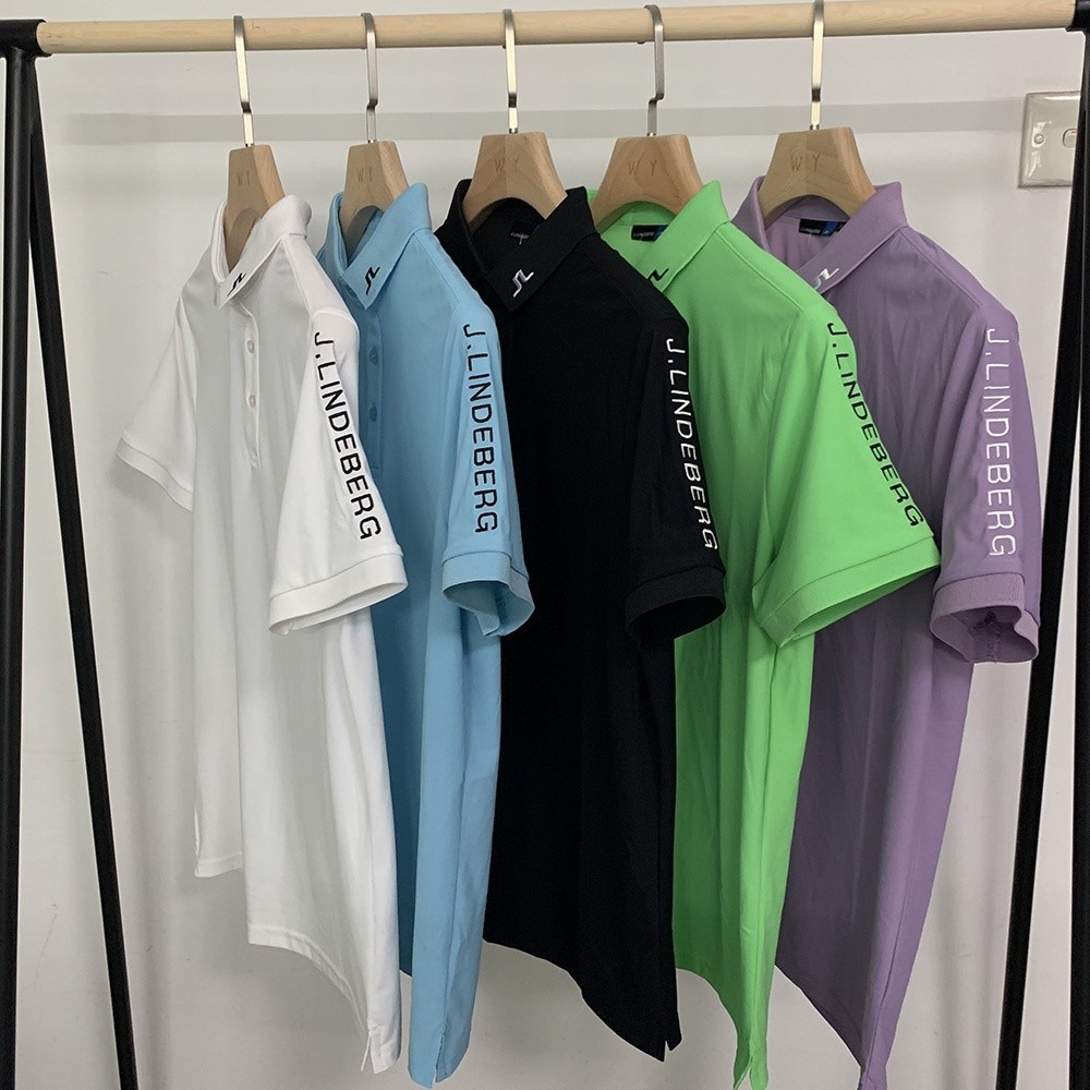 J.lindeberg Golf เสื้อยืดแขนสั้นผู้ชายฤดูร้อนสบายเสื้อโปโลกีฬาเสื้อผ้า ...