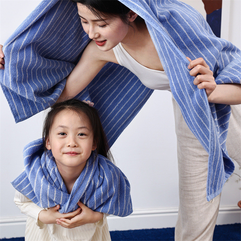 Dreamerhouse Pure Cotton Class A Simple Stripes Combed Cotton Towel ...