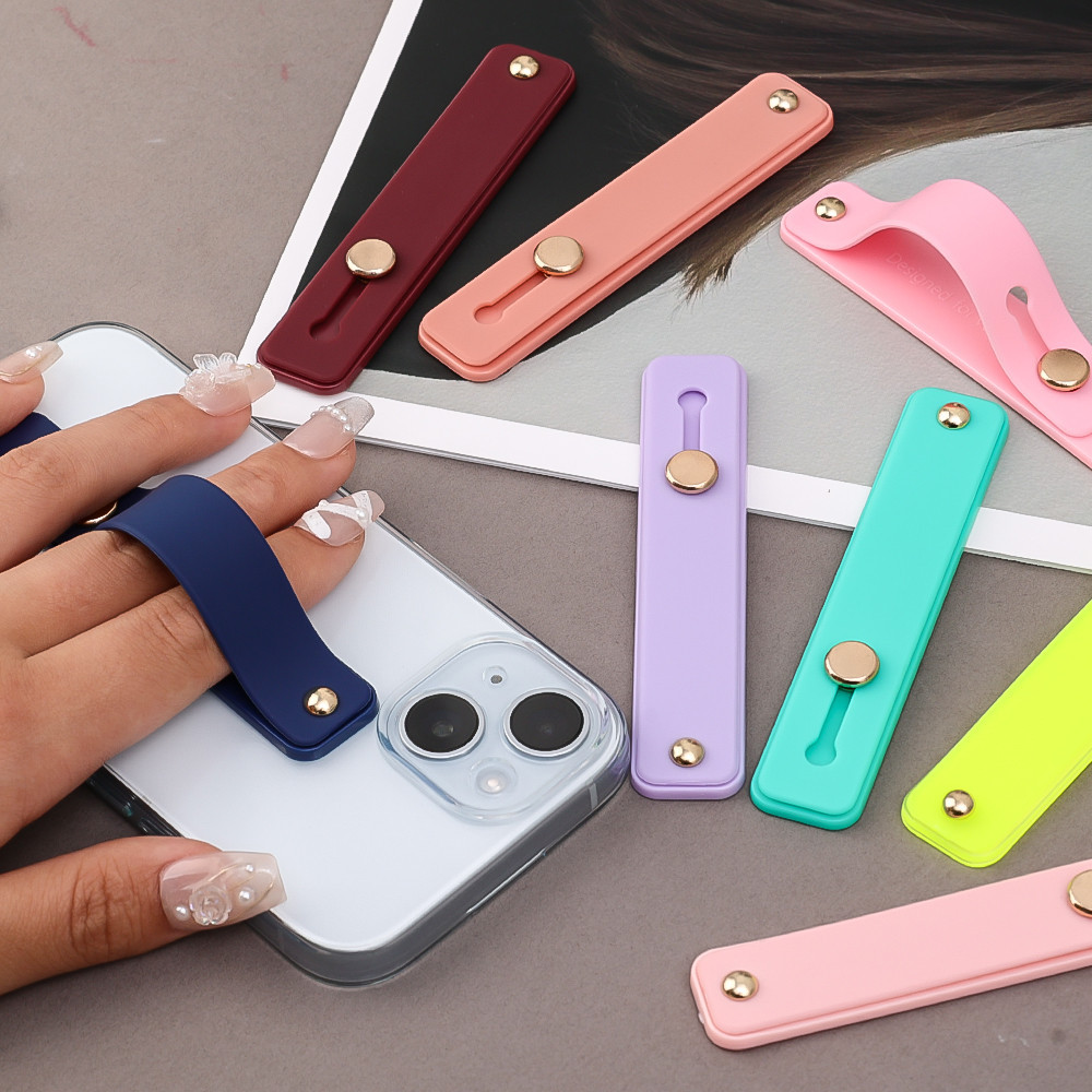 ซิลิโคนโทรศัพท์มือถือผู้ถือแหวนนิ้ว Push-pull Bracket Grip แบบพกพาพับ ...