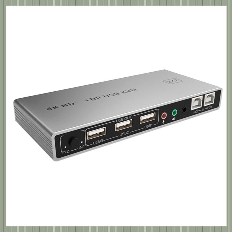 (IP)4K 60hz 2 in 2 Out Dual Screen Switcher 2 PC Switching 2 จอภาพ ...