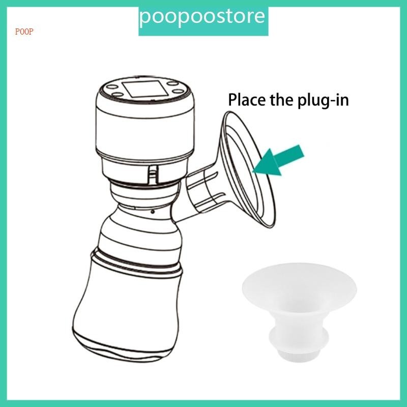 Poop สะดวกเครื่องปั๊มนมหน้าแปลน Adaptor Ergonomic Breast Pump Horn ...