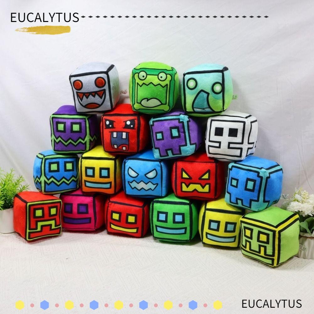Eutus Geometry Dash Cube หมอนขนาดเล็ก,เกมนุ่มอุปกรณ์ต่อพ่วงเรขาคณิต ...