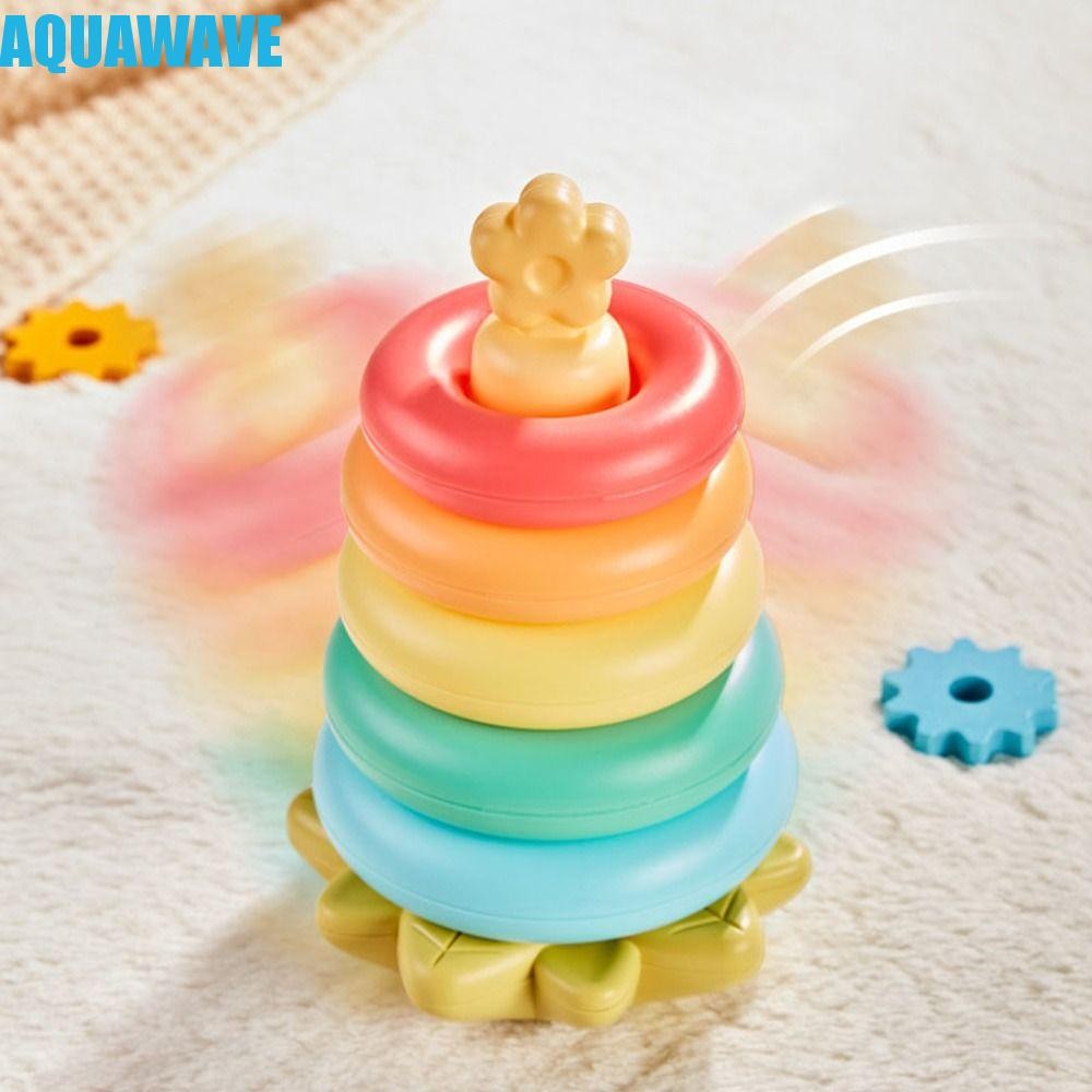 Aquawave Rainbow Stacking Tower, Stackable Rainbow แหวน Stacker ซ้อนแหวนของเล่นเด็ก, Ferrule ...