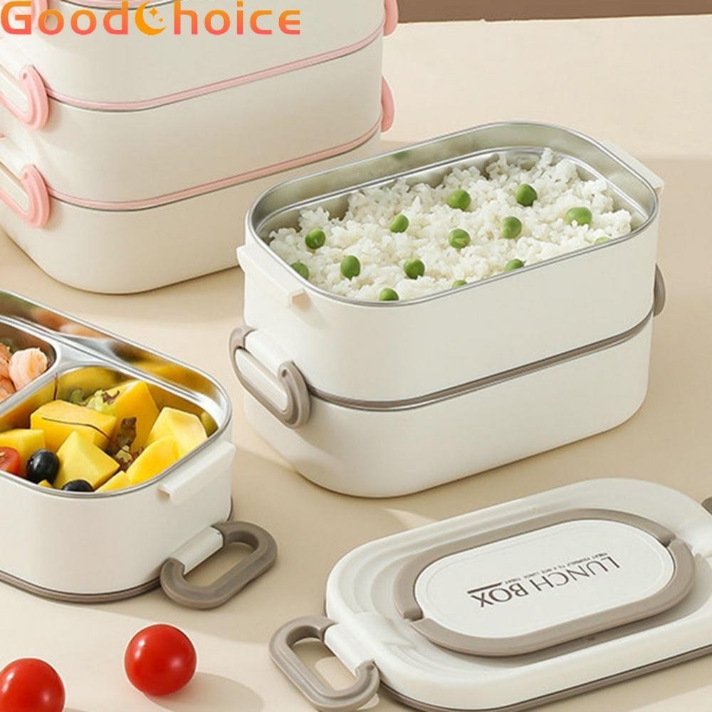 Lunch Box Flexible Portable Stainless Steel White Pink/white Brown 1/2 ...