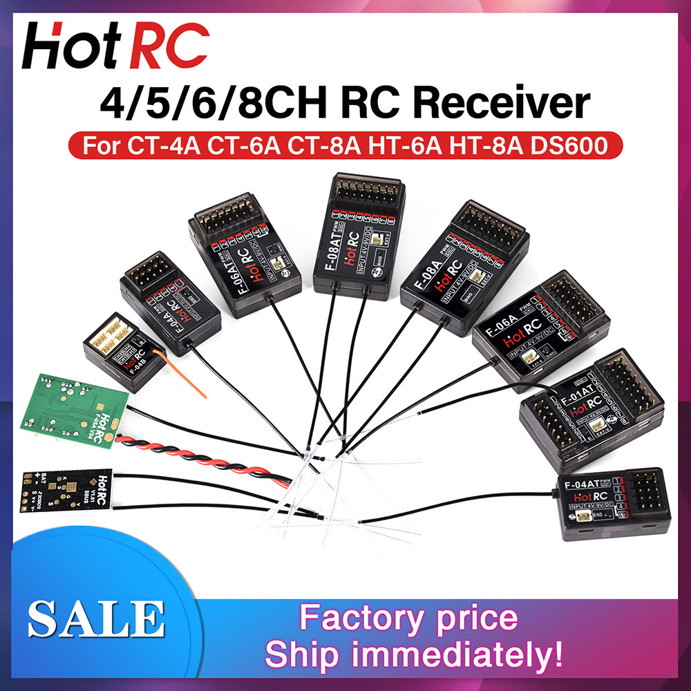 Hotrc 4/5/6/8CH RC Receiver 2.4GHz Multi Channels Receivers พร ้ อม ...