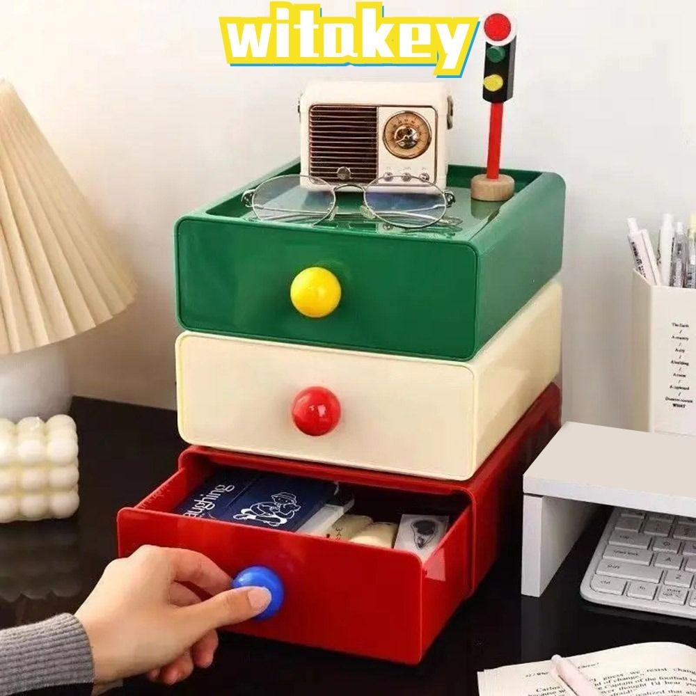 Witakey Dopamine กล่องเก็บของตั้งโต๊ะเครื่องสําอางเครื่องเขียนกล่องจัดระเบียบความจุขนาดใหญ่ ...