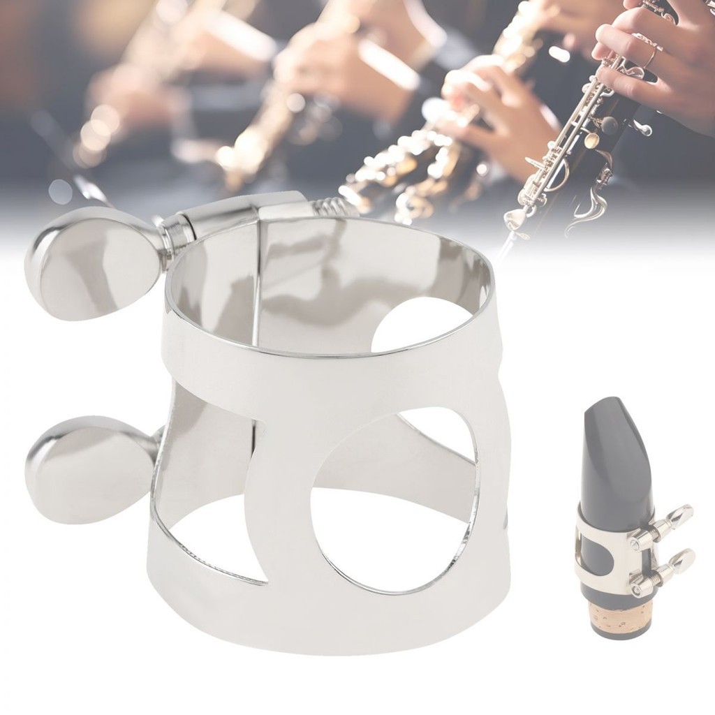 ทองแดงชุบนิกเกิล Silver Clarinet ปาก Ligature สําหรับ B Flat Clarinet ...