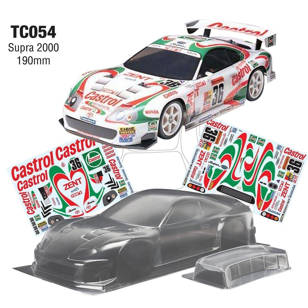 Tc054 1/10 GT Flat Sports Car Shell Toyota Toyota Supra 2000 CASTROL ...