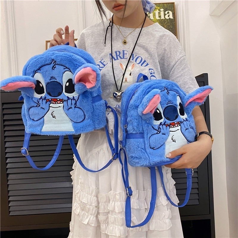 Disney Stitch Plush Backpack Ins Japanese Blue Lilo & Stitch Cartoon ...
