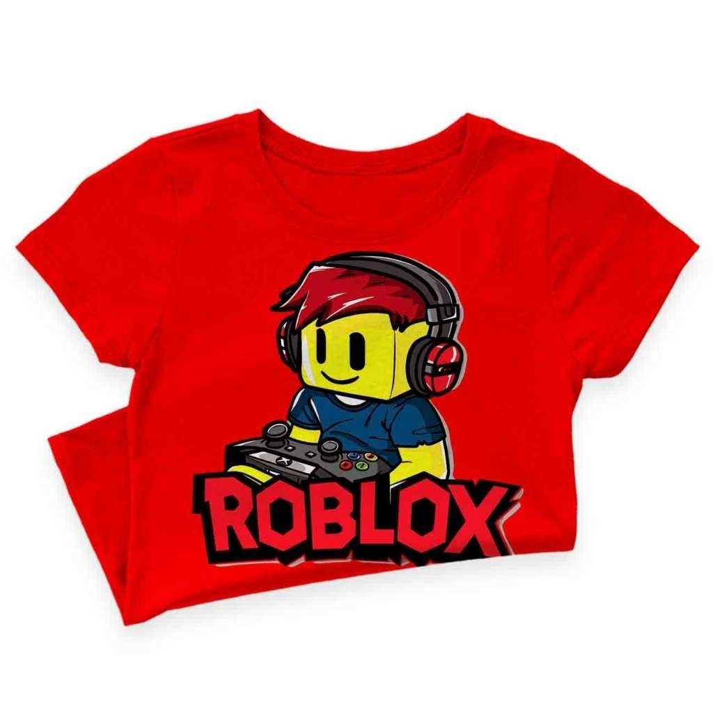 แขนสั้นสำหรับเด็ก Roblox Game Baju Budak Kemeja Perempuan เสื้อยืดผ้า ...