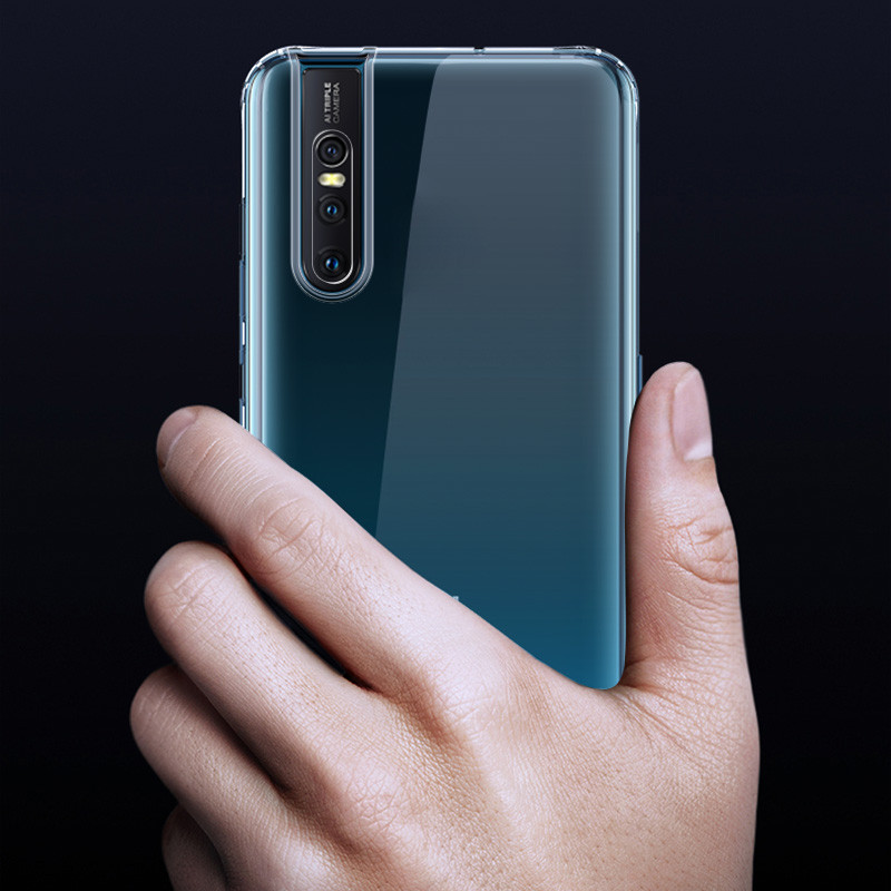 Vivo V15 Pro 1818 Anti-yellowing Slim Fit โปร่งใสคริสตัลใสยืดหยุ่น Soft ...