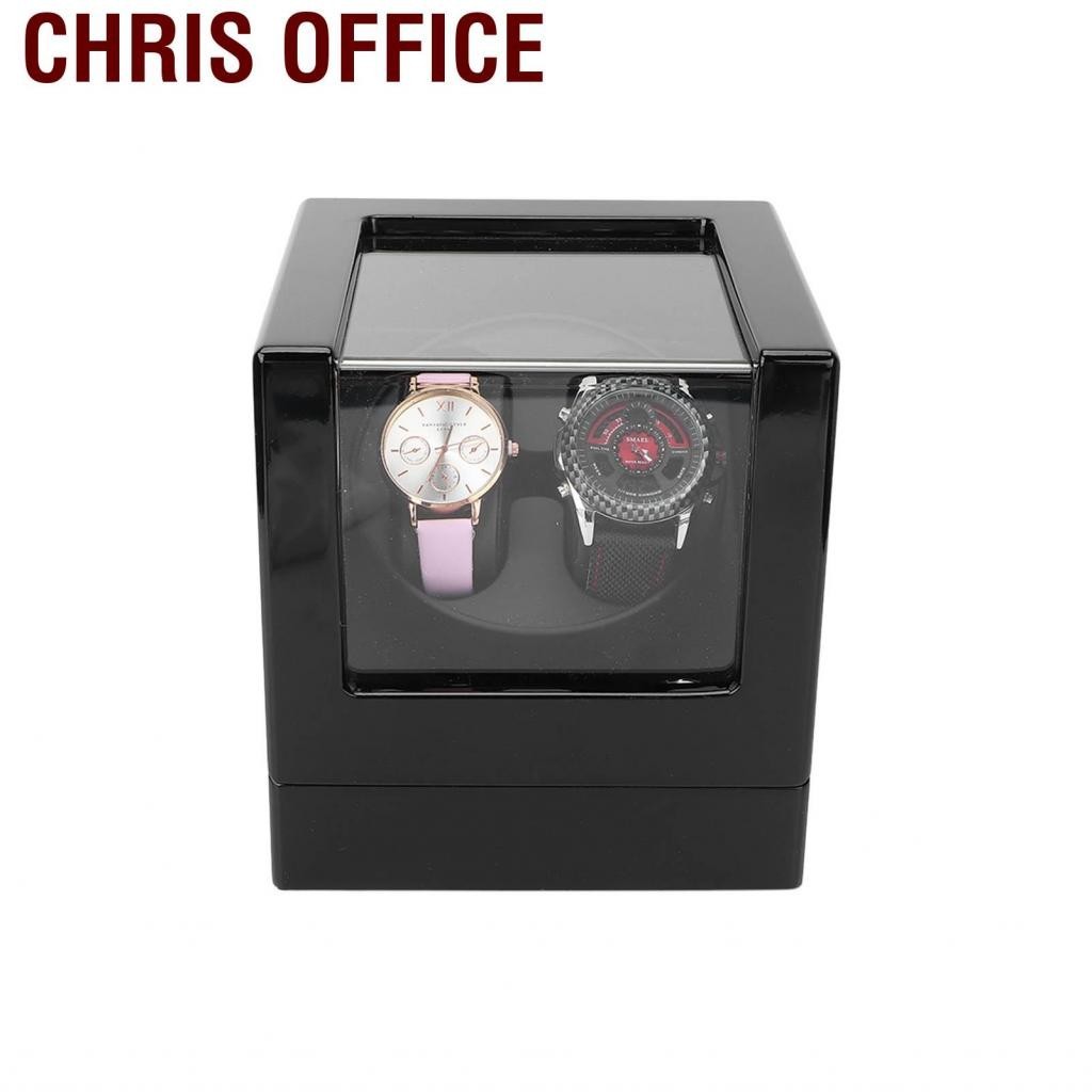 Chris office 2 ตำแหน่งนาฬิกา Winder ไม้คอมโพสิต Mechanical Storage Case ...