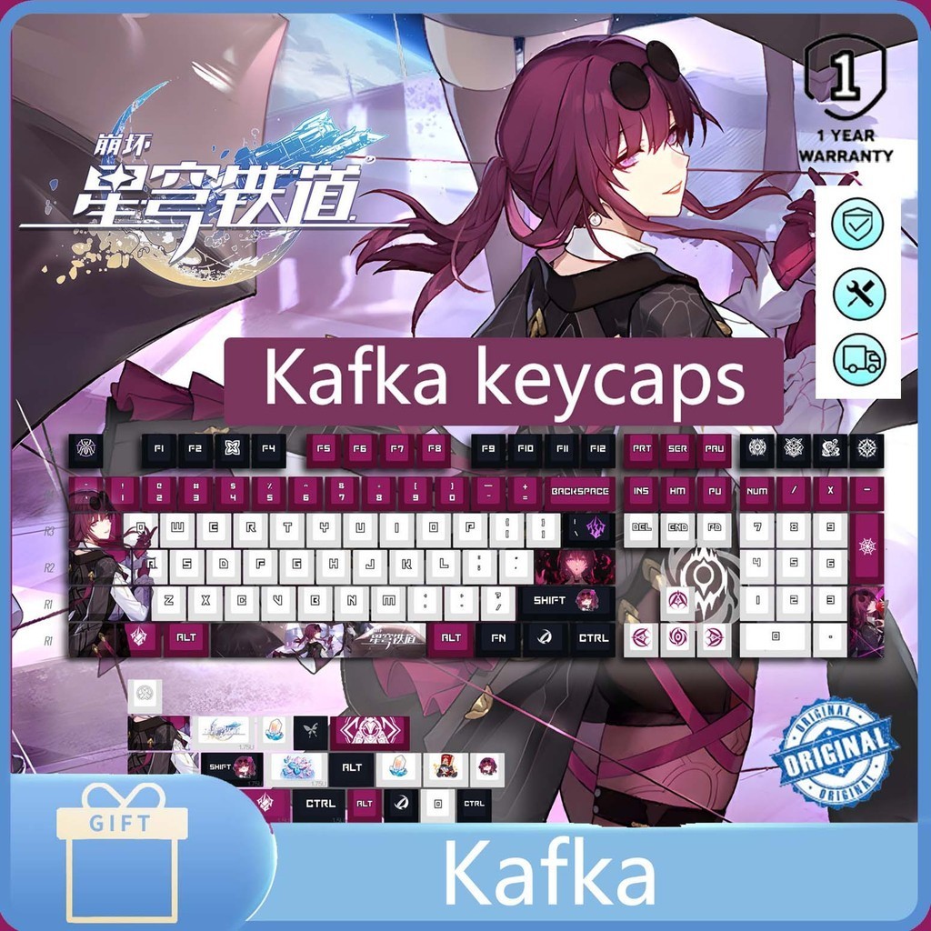 Kafka keycaps เกมอุปกรณ์ต่อพ่วงคีย์บอร์ดรอง animation เครื่อง PBT ...