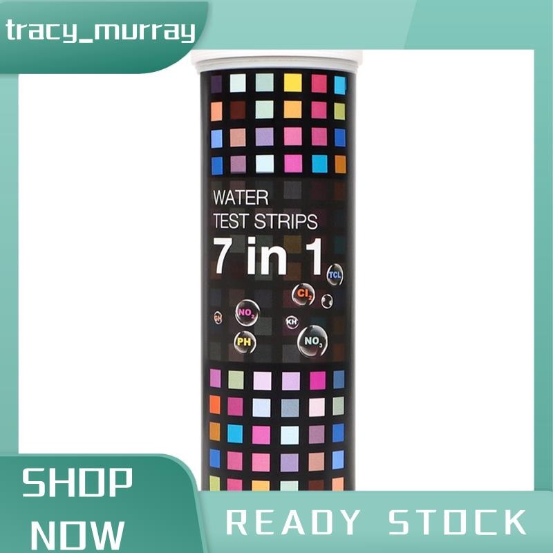 tracy_murray 100pcs 7 in 1 PH Test Paper อเนกประสงค์คลอรีน/PH/Hardness ...