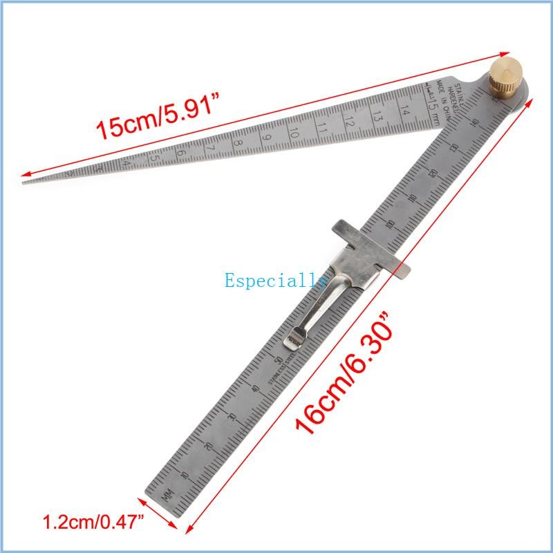 Esp เครื่องเชื่อม Taper Feeler Bore Gauge Gage สแตนเลสความลึกไม้บรรทัด ...