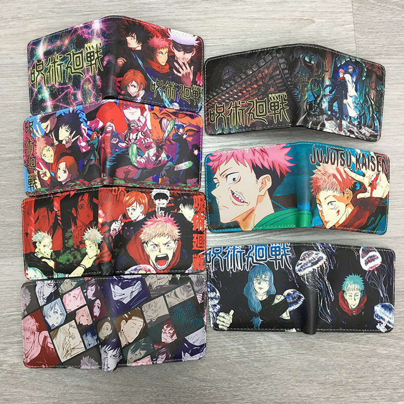 Jujutsu Kaisen Wallet Knotweed Gojo Go วัยรุ่นอินเทรนด์หนัง PU กระเป๋า ...