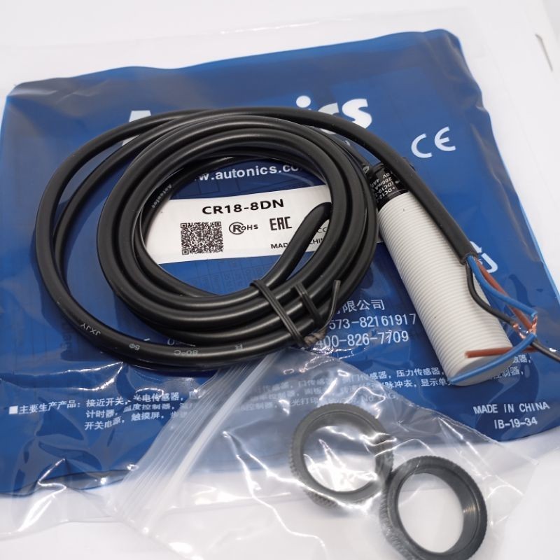 แท้ ใหม่ CR18-8DN. sensor เซ็นเซอร์ Capacitive Proximity sensor SizeM18 ...