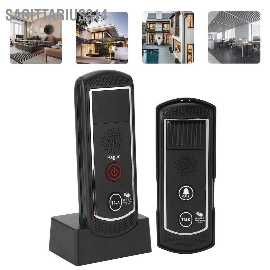 Sagittarius314 Wireless Intercom Door Bell ชาร์จพลังงานแสงอาทิตย์ 16 ...