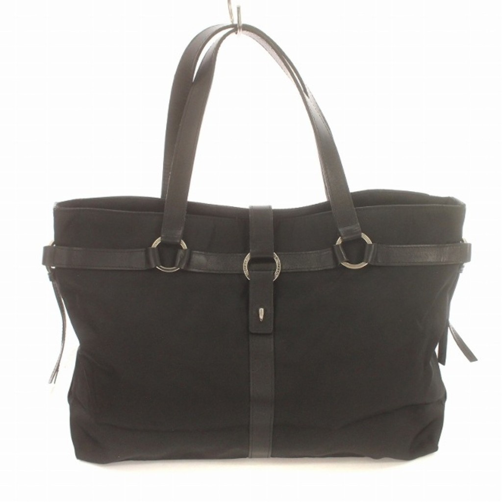 Longchamp Handbag Tote Nylon Leather Logo Black Direct from Japan ...