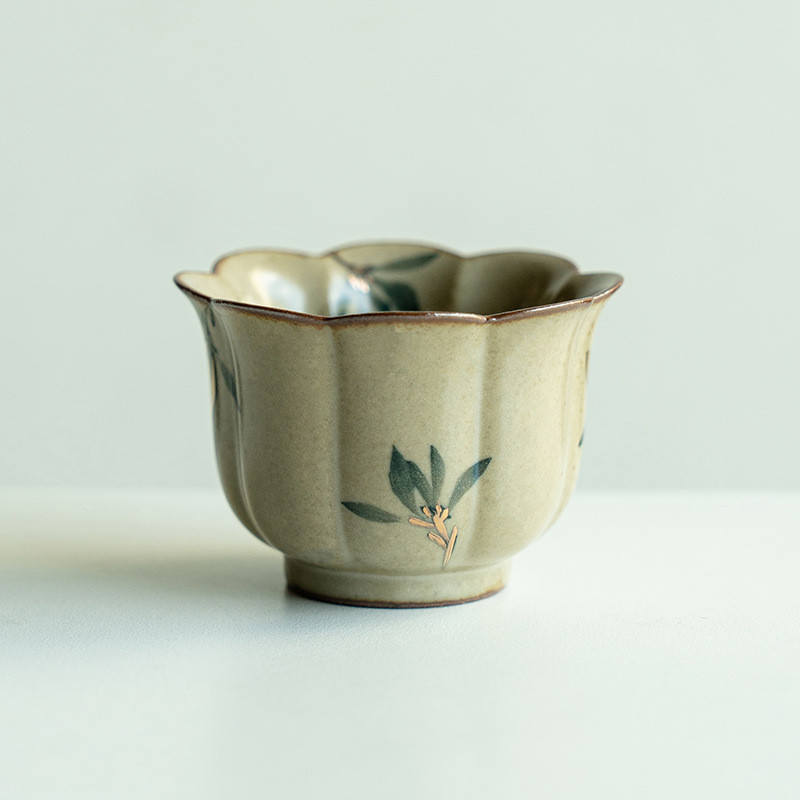 Antique Gold-Painting Pure Hand-Painted Phalaenopsis Orchid Muchu ...