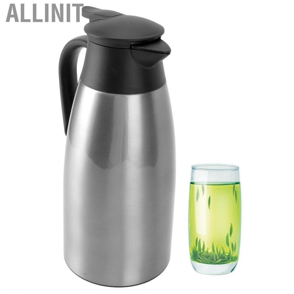 Allinit กาต้มน้ำหุ้มฉนวนสูญญากาศกันลื่น 2L 304 สแตนเลสสำหรับบ้าน | Shopee Thailand