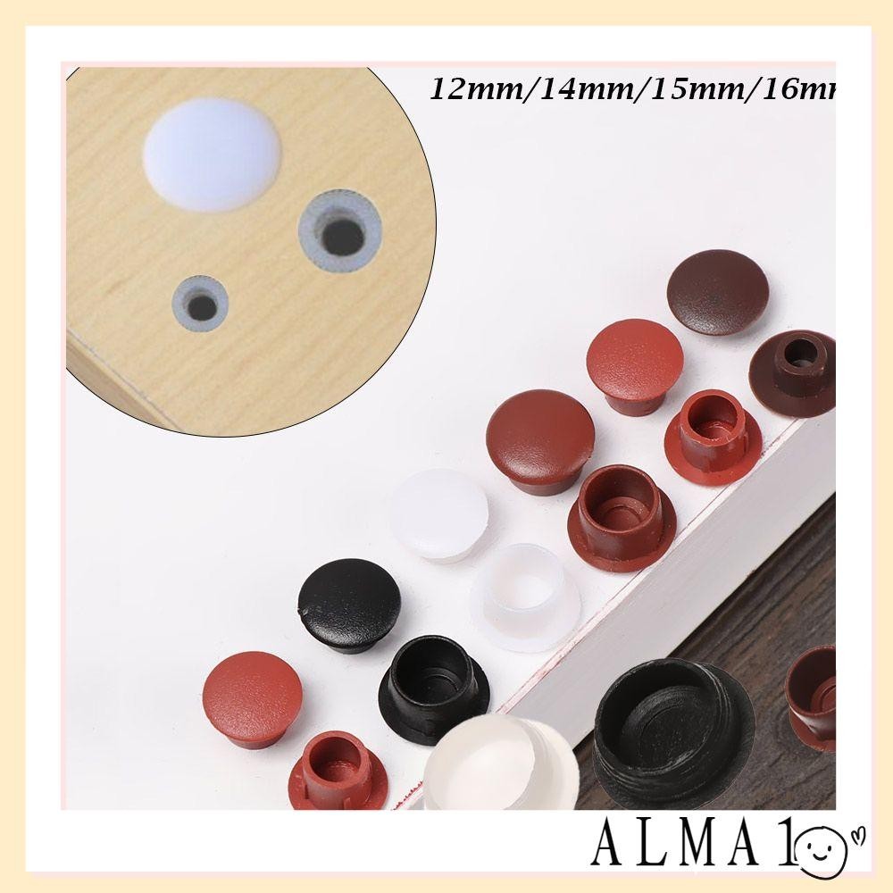 Alma 50 ชิ้นเฟอร์นิเจอร์หลุมครอบคลุม Grommet เจาะหลุมปลั๊กฮาร์ดแวร์หลุม ...