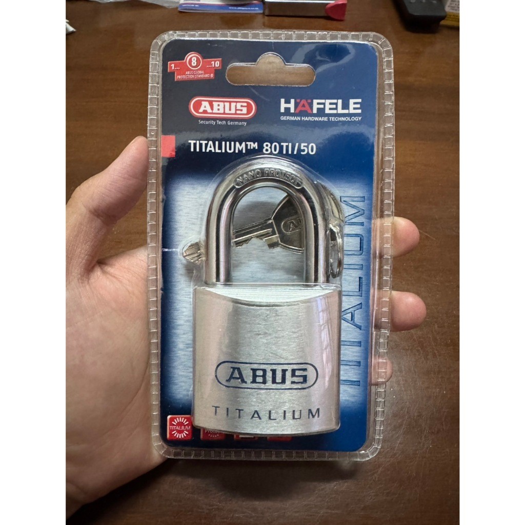 สะเดาะไม่ได้ Abus กุญแจTITALIUM 80TI/50มม พร้อมลูกกุญแจ3ดอก | Shopee Thailand