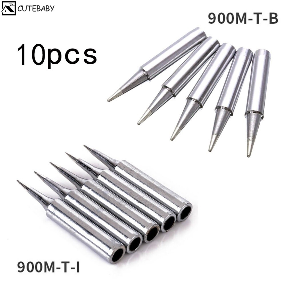 [cutebaby888] 10pcs Soldering Iron Tip 900M-TI/B ปราศจากตะกั่วสําหรับ Hakko Saike 936 852d ...