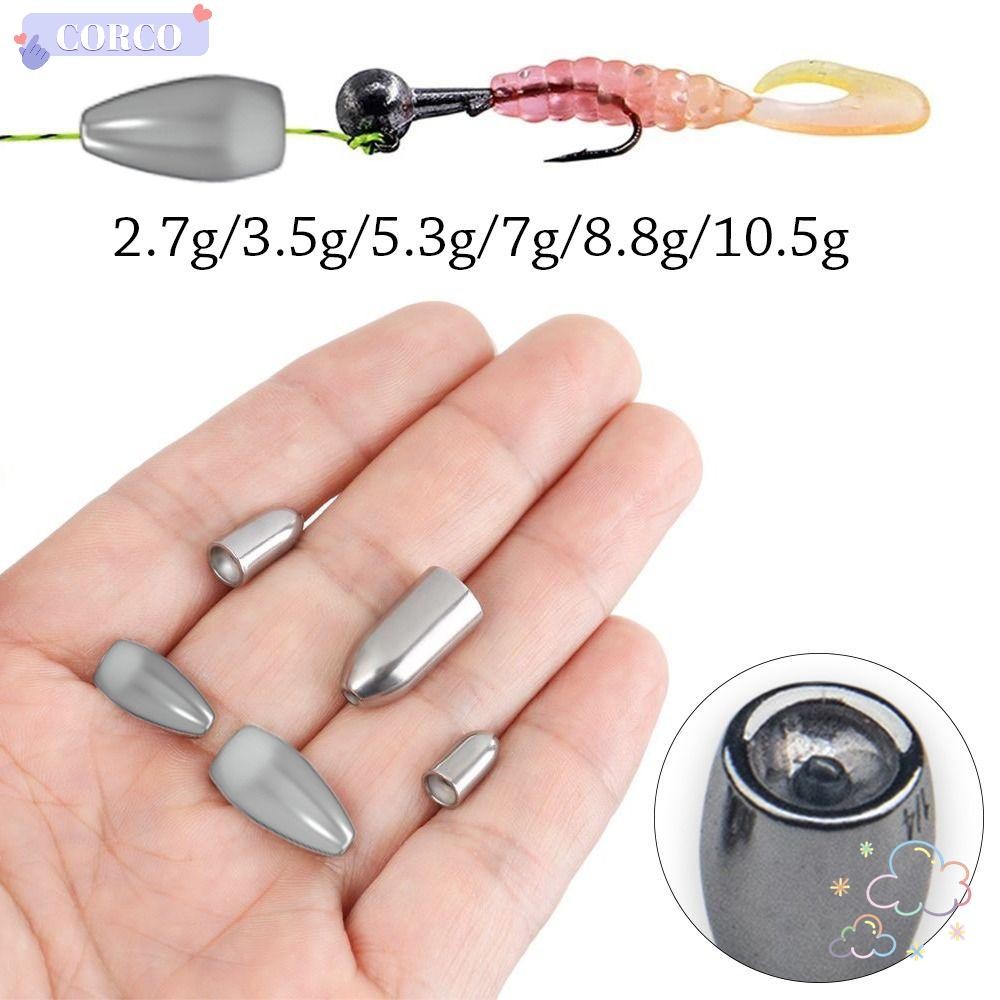 Corco 1/2/5pcs ตกปลาทังสเตน fall Tear Drop Shot น้ําหนัก Bullet คุณภาพสูง 2.7g-28g น้ําหนักเพิ่ม ...