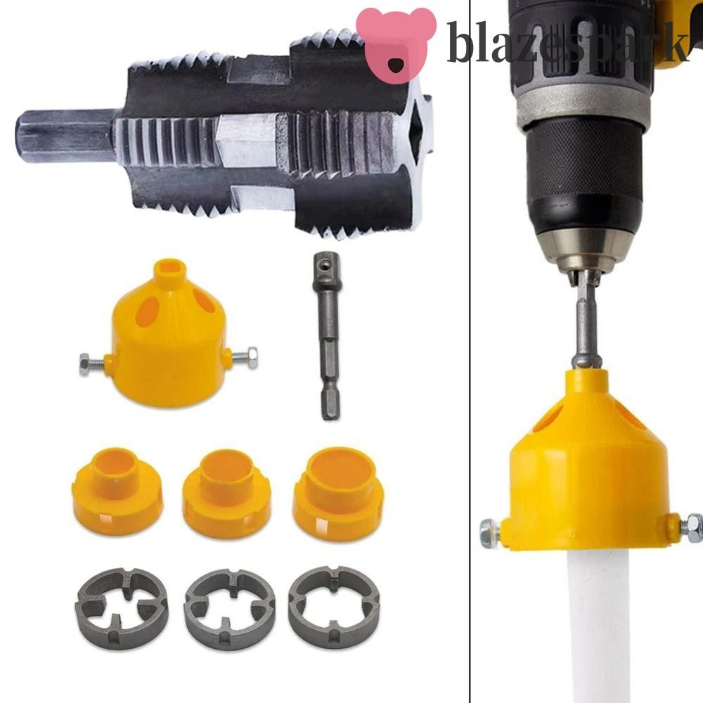 Blazespark ชุดเกลียวท่อ PVC, ประปาพลาสติกภายในเปิด, เจาะเข้ากันได้เจาะทนทานอเนกประสงค์ที่เปิดรู ...