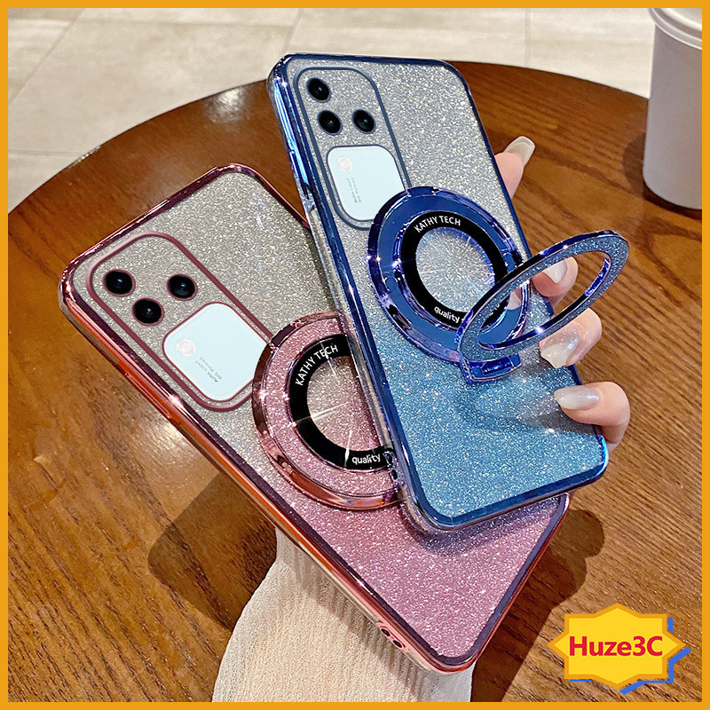 เคส Vivo V30Pro V30 V29 V29E V27 V27E V25 V25E V25Pro เคสโทรศัพท์มือถือ แบบพับได้ พร้อมขาตั้ง ...