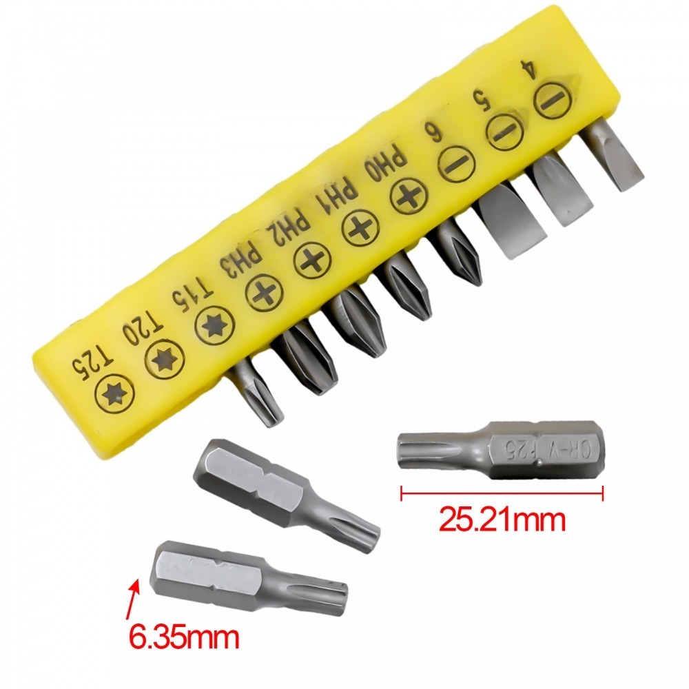 10 Pcs Drive Screwdriver Bit 6.35mm Bit-Tool Screwdriver Bit-Drill Set#TWILIGHT | Shopee Thailand