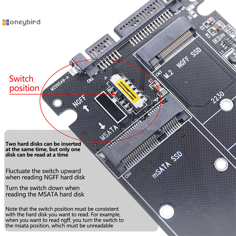 Kaleidoscope NGFF ถึง SATA 3 HDD Enclosure MSATA SSD Adapter M.2 SATA Protocol Adapter Board ...